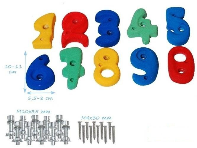 Climbing stones NUMBERS | climbing \ climbing stones | OTITU - Place zabaw